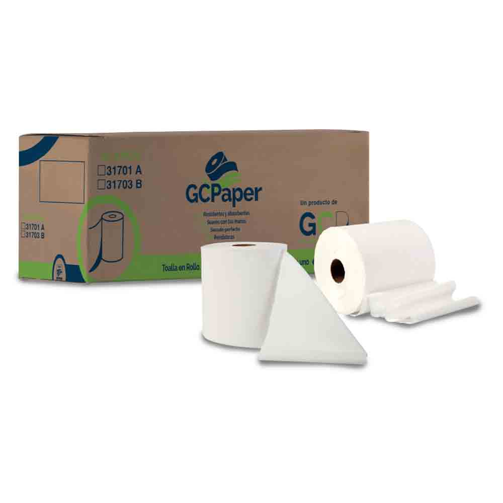 TOALLA EN ROLLO GCPAPER BLANCA 6/180 MT. - Rutren